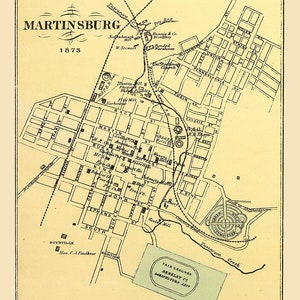 1873 Map of Mannington Marion County West Virginia - Etsy