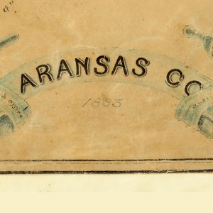 1883 Farm Line Map of Aransas County Texas - Etsy