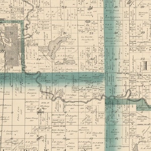 1898 Map of Isanti County Minnesota Princeton - Etsy