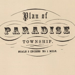 1864 Map of Paradise Township Lancaster County Pennsylvania - Etsy
