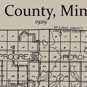 1929 Map of Carlton County Minnesota - Etsy