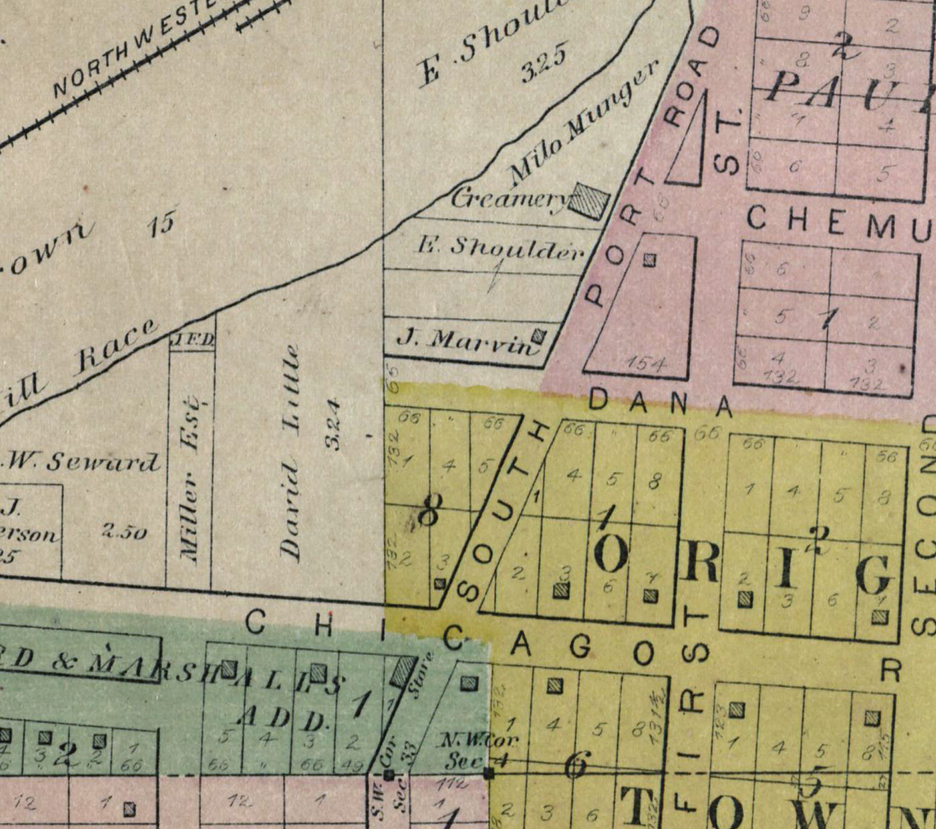 1892 Town Map of Chemung Mchenry County Illinois - Etsy