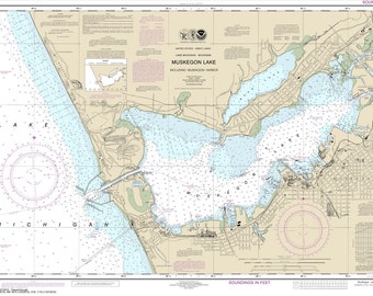 2015 Nautical Map of Holland Harbor & Black Lake Michigan - Etsy