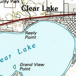 1985 Map of Clear Lake Iowa - Etsy
