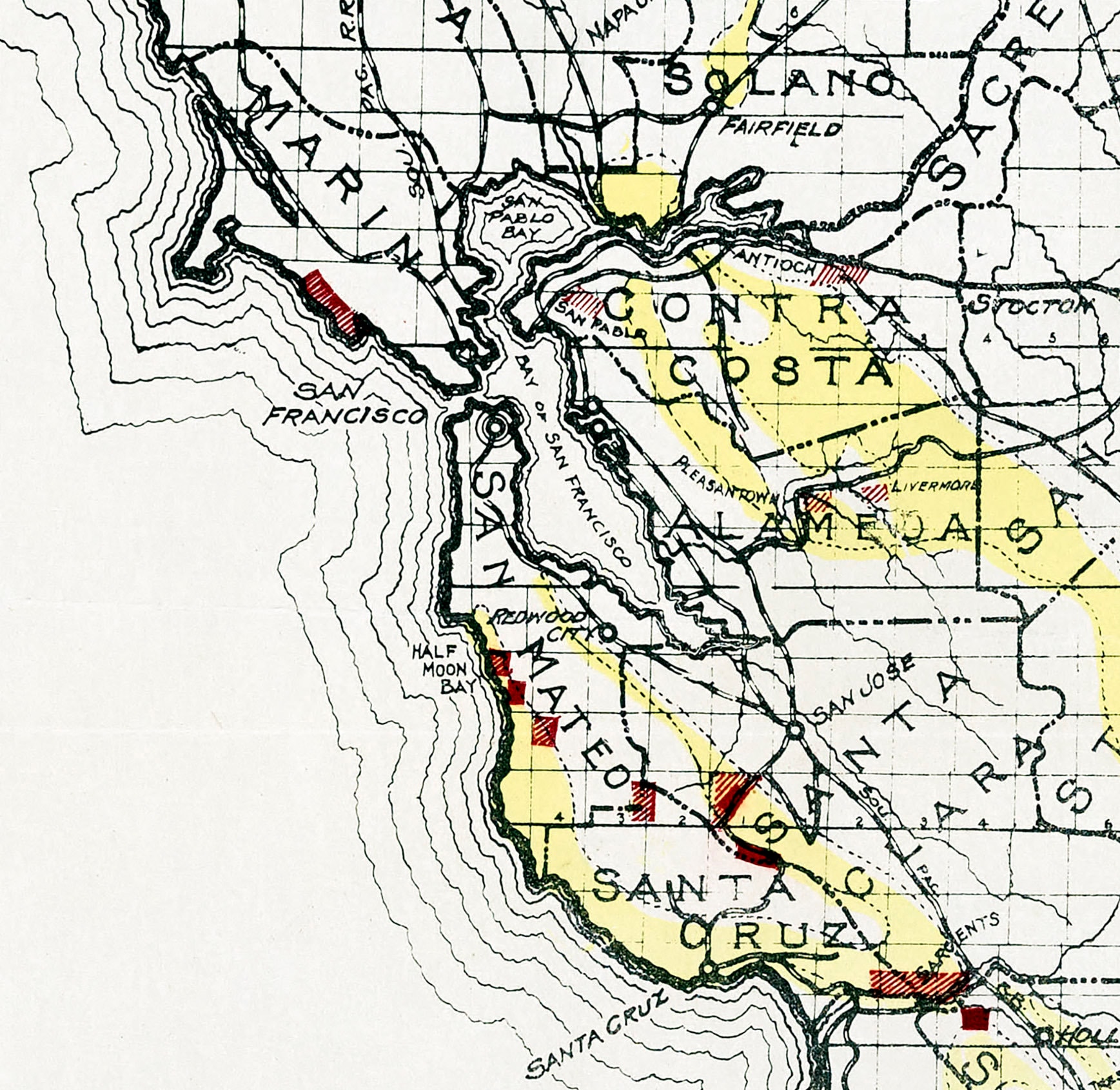 1900 Map of the California Oil Fields - Etsy