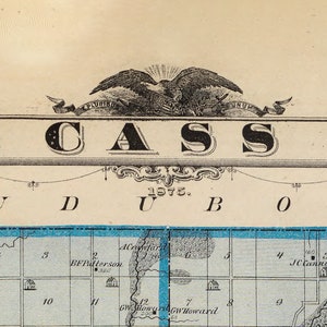 1875 Map of Cass County Iowa - Etsy