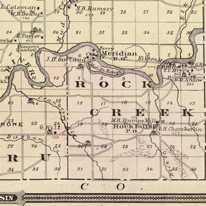 1878 Map of Dunn County Wisconsin - Etsy