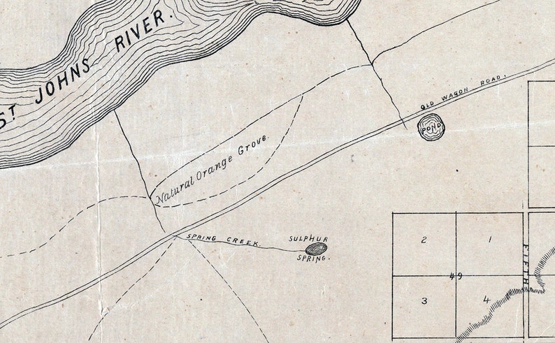 1882 Map of Satsuma Putnam County Florida Saint Johns River - Etsy