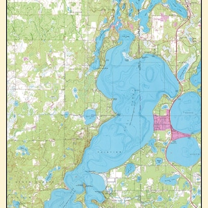 1995 Map of Gull Lake Minnesota - Etsy