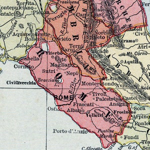 1883 Map of Italy - Etsy