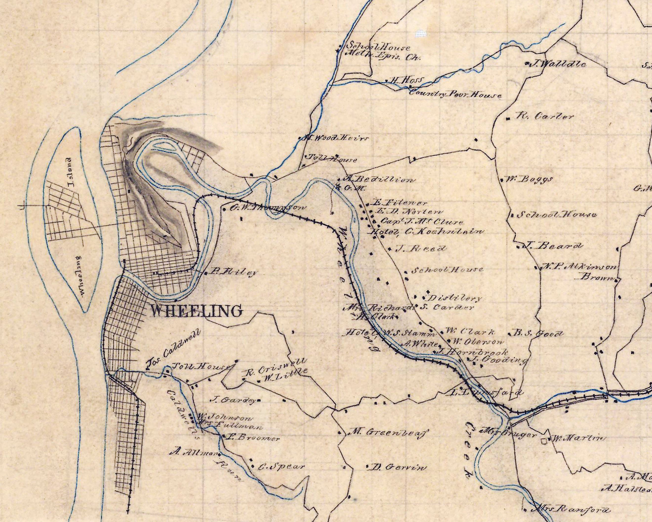 1865 Map of the West Virginia Panhandle North - Etsy
