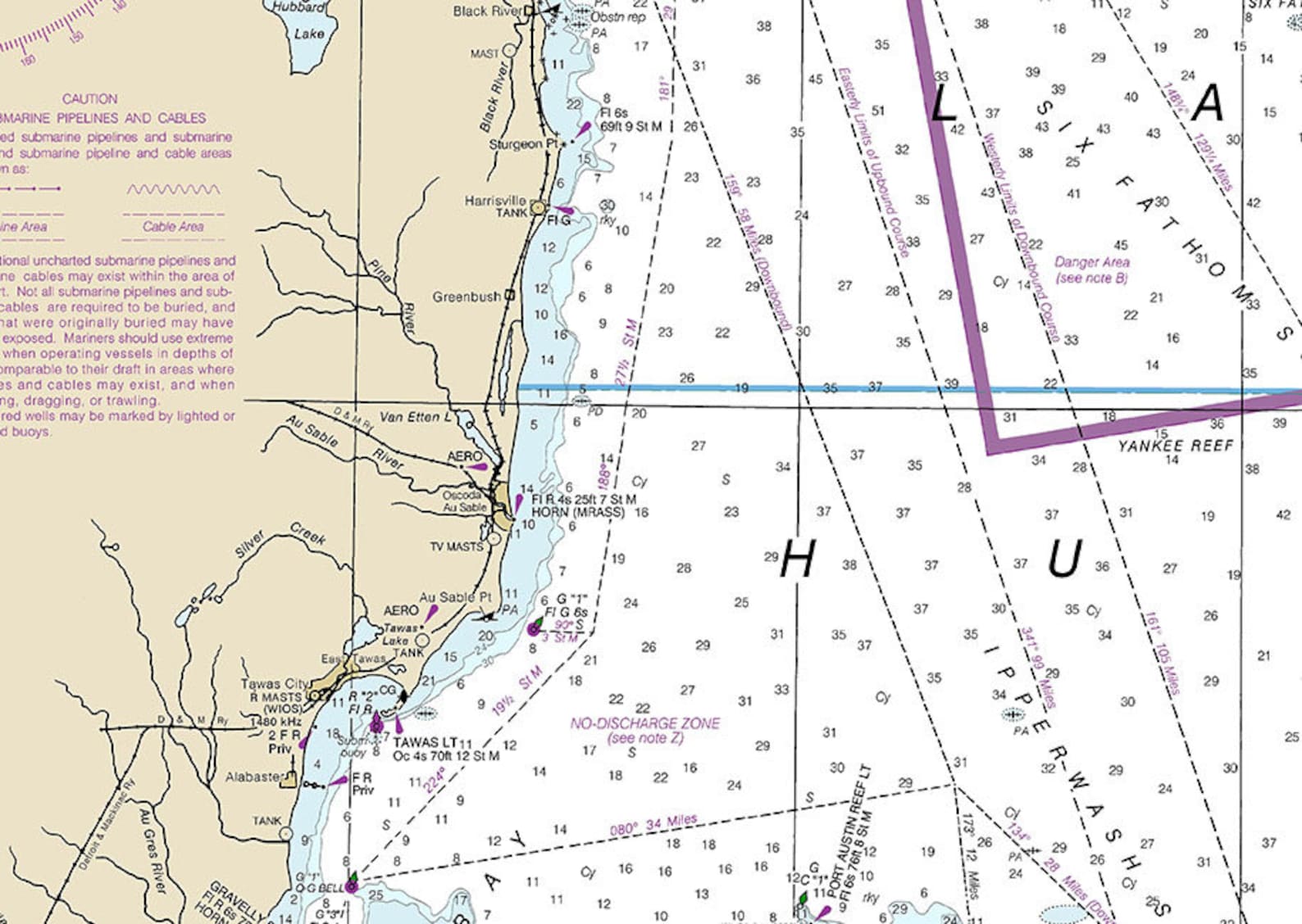 2016 Nautical Map of Lake Huron and Georgian Bay | Etsy