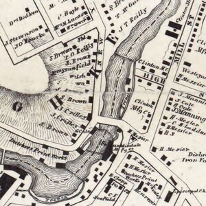 1858 Town Map of Wappinger Falls and Channingville New York - Etsy