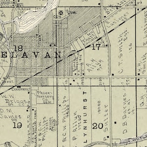 1907 Map of Delavan Township Walworth County Wisconsin - Etsy