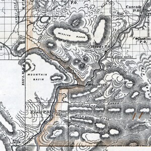 1890 Map of Cascade County Montana - Etsy