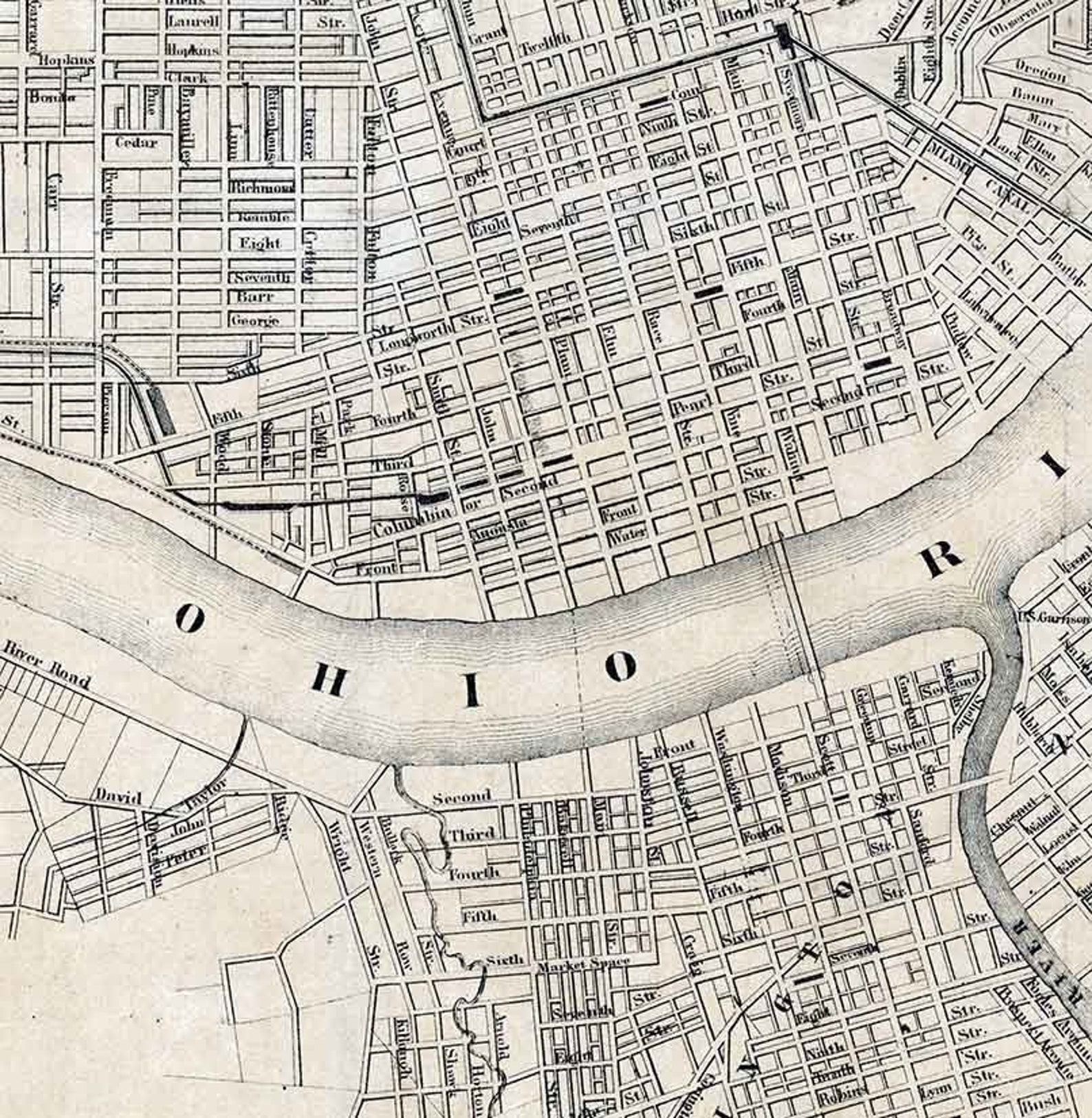 1865 Map of Cincinnati Ohio | Etsy