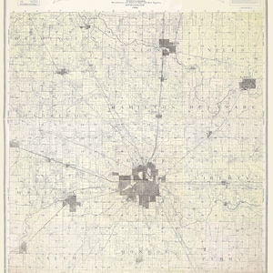 1904 Farm Line Map of Delaware County Indiana - Etsy