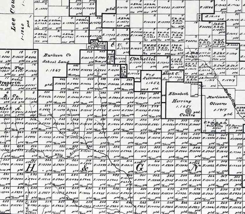 1891 Farm Line Map of Dickens County Texas - Etsy