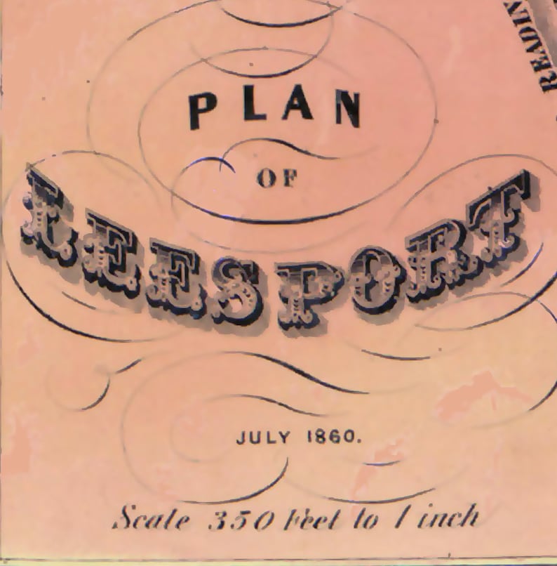 1860 Town Map of Leesport Berks County Pennsylvania - Etsy