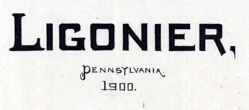 1900 Panoramic Map of Ligonier Westmoreland County Pennsylvania - Etsy