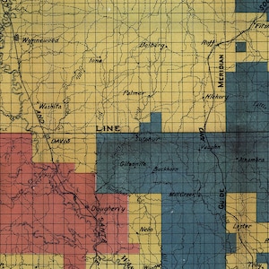 1900 Map of the Chickasaw Nation Indian Territory Oklahoma - Etsy