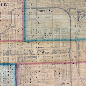 1858 Map of Vigo County Indiana - Etsy