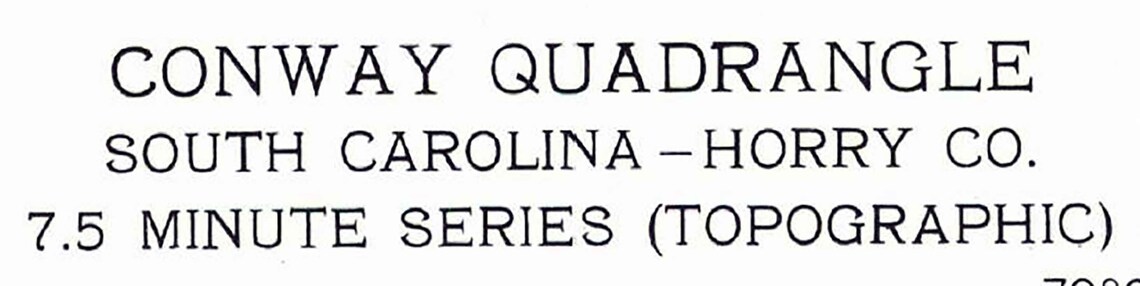 1943 Topo Map of Conway South Carolina Quadrangle - Etsy