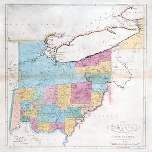 1814 Map of the State of Ohio - Etsy