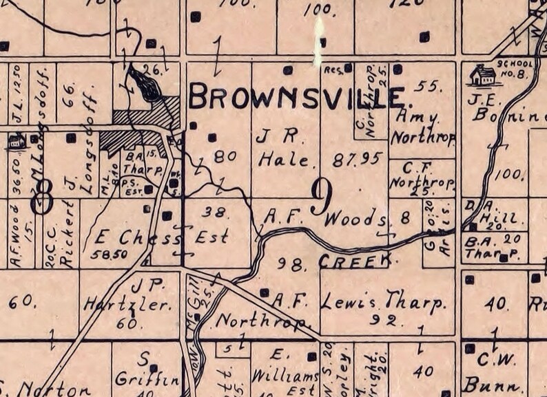 1897 Farm Line Map of Calvin Township Cass County Michigan - Etsy