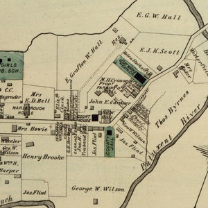 1879 Map of Upper Marlborough District Montgomery County - Etsy