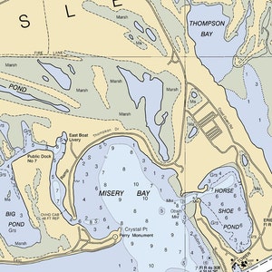 2012 Nautical Map of Erie Harbor and Presque Isle Lake Erie PA - Etsy