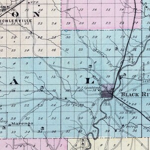1878 Map of Jackson County Wisconsin - Etsy