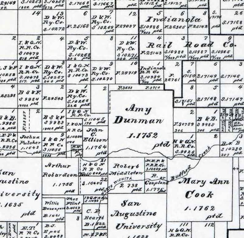 1891 Farm Line Map of Cottle County Texas - Etsy