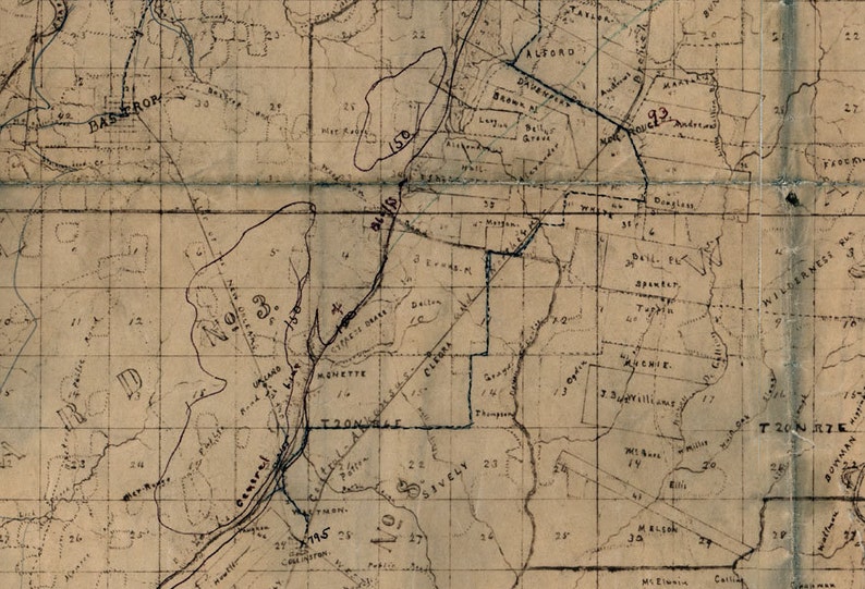 1896 Map of Morehouse Parish (county) Louisiana Bastrop - Etsy