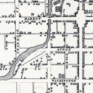 1858 Map of Chambersburg Franklin County Pennsylvania - Etsy