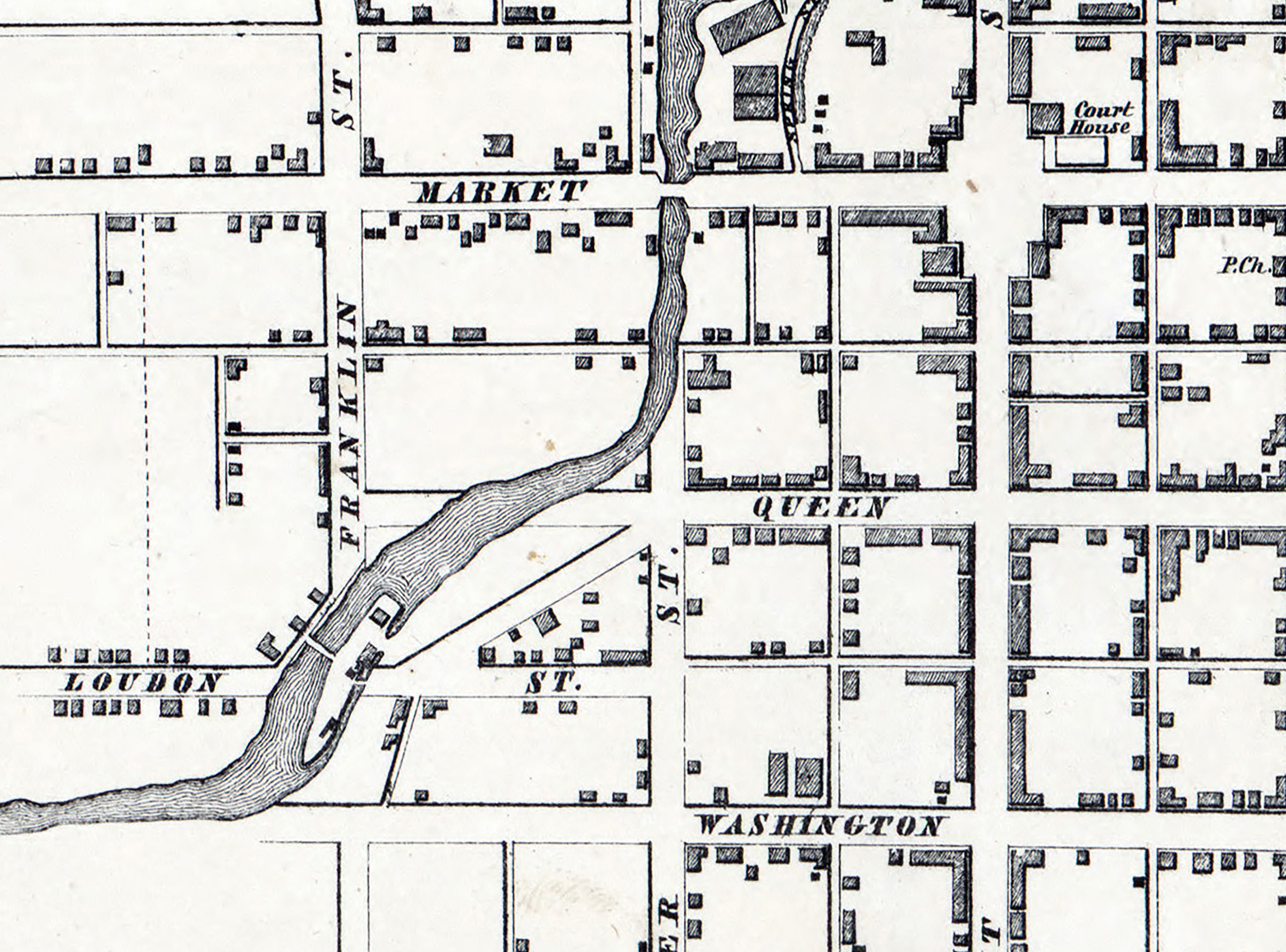 1858 Map of Chambersburg Franklin County Pennsylvania - Etsy