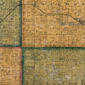 1871 Map of Jasper County Iowa - Etsy