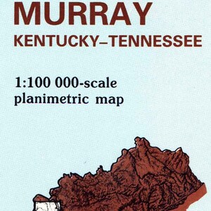 1986 Topo Map of Murray Kentucky Tennessee Mayfield Fulton - Etsy