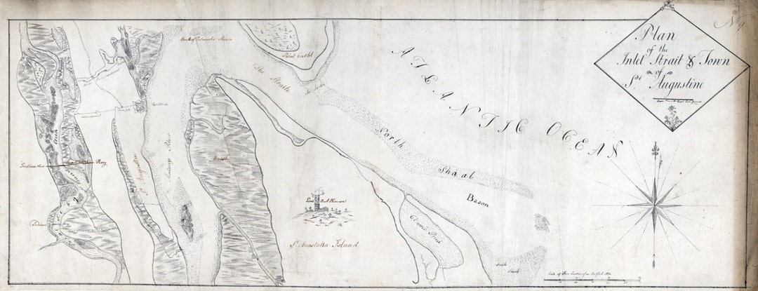 1760 Map of Saint Augustine Florida - Etsy