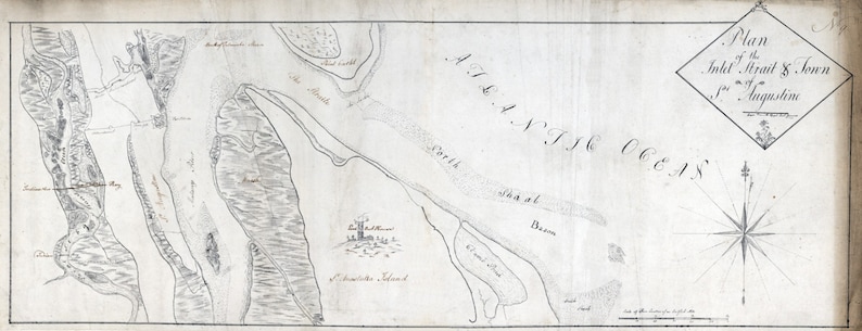 1760 Map of Saint Augustine Florida | Etsy