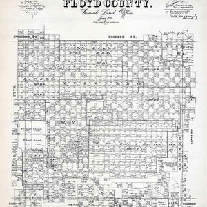 1892 Farm Line Map of Floyd County Texas - Etsy