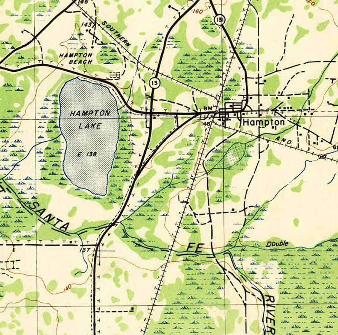 1941 Topo Map of Starke Quad Florida Middleburg - Etsy