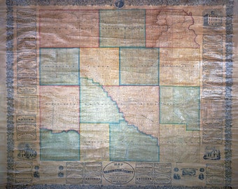 1859 Map of Washington - Etsy