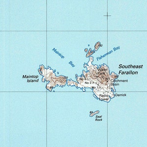 1988 Topo Map of Farallon Islands California Quadrangle - Etsy