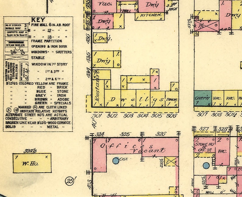 1885 Map of Brownsville Texas - Etsy