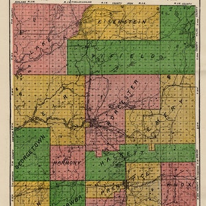 1917 Farm Line Map of Price County Wisconsin - Etsy