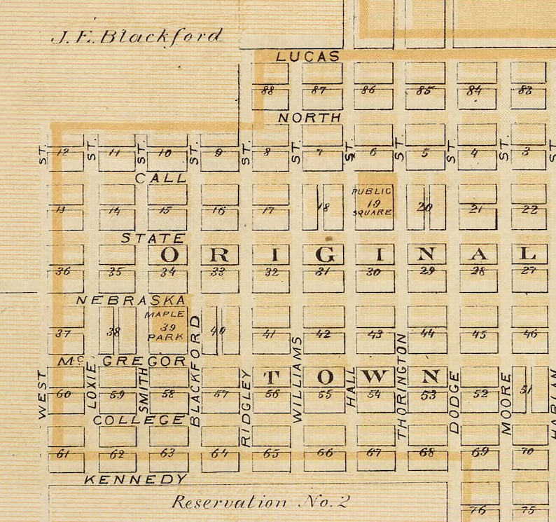 1875 Town Map of Algona Kossuth County Iowa - Etsy