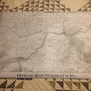1900 Farm Line Map of Warren Co Pa Showing Oil & Gas Fields - Etsy