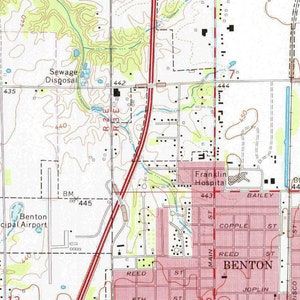 1975 Map of Rend Lake Franklin County Illinois - Etsy