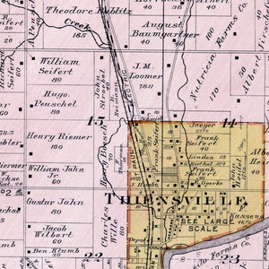 1915 Map of Mequon Township Ozaukee County Wisconsin - Etsy